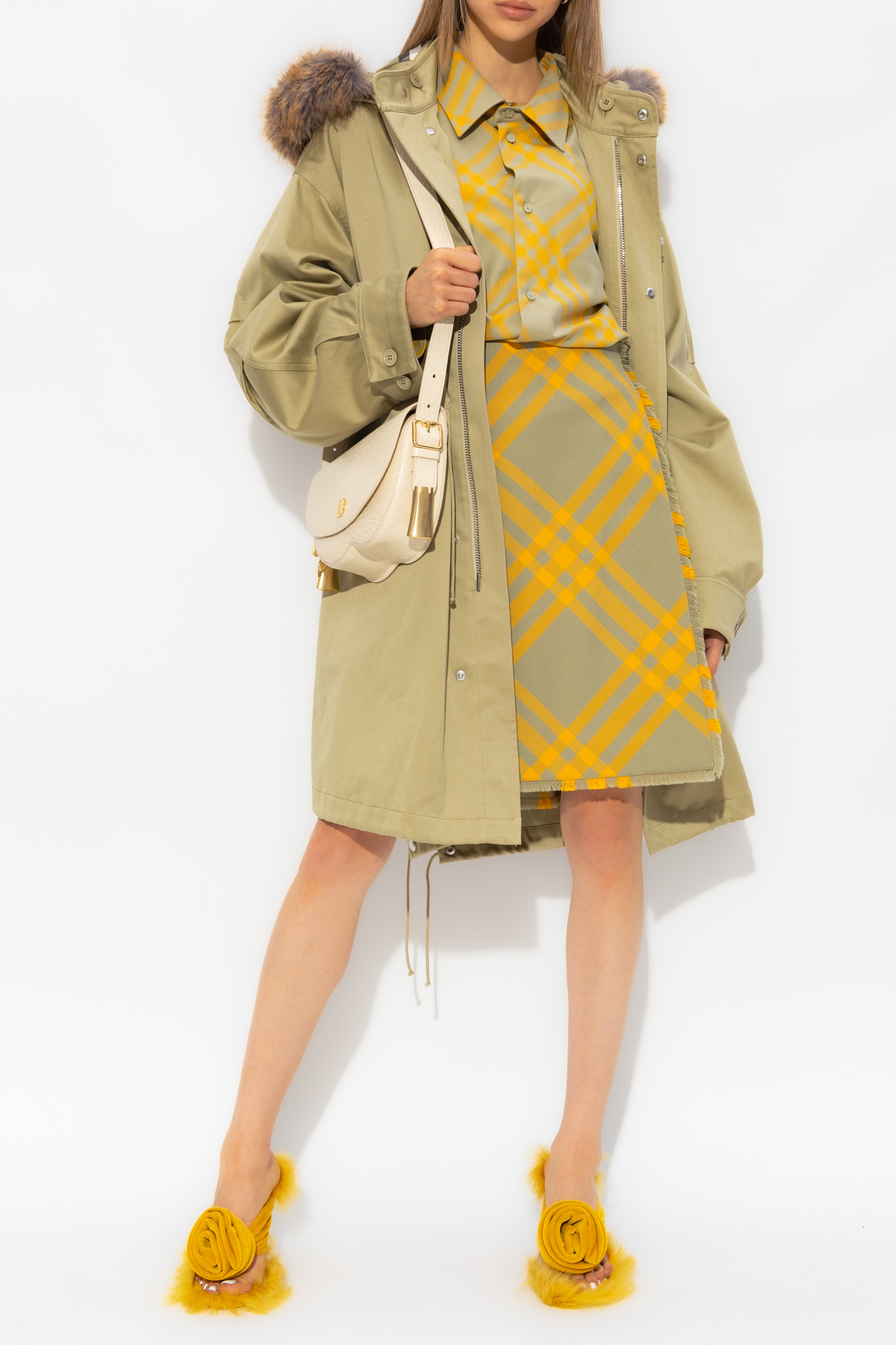 Green Checked skirt Burberry Tgkb5Shops Benin burberry check print olympia bag item